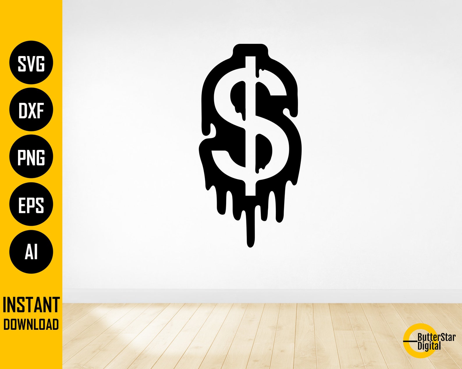 Dripping Dollar Sign SVG | Money SVG | Cash SVG | Rich Finance Business ...
