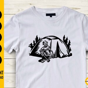 Skeleton With Camping Tent SVG | Camp SVG | Camper T-shirt Graphics ...