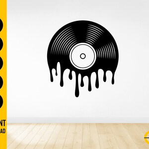 Dripping Vinyl Record SVG | Music SVG | DJ Decal T-shirt Sticker ...