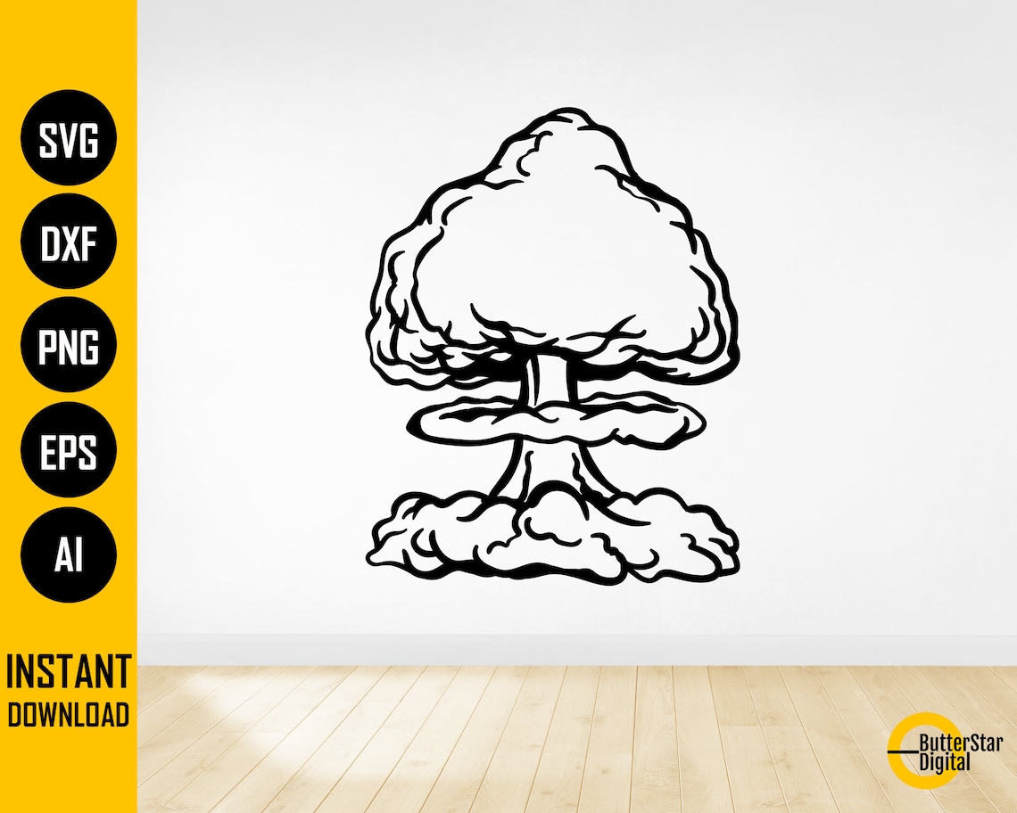 Mushroom Cloud SVG Nuclear Explosion SVG Boom Smoke - Etsy
