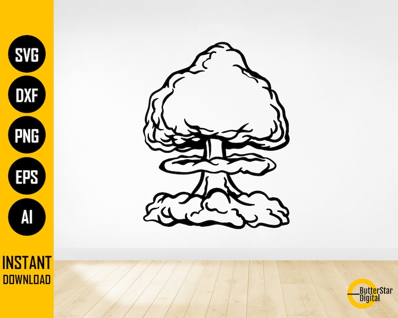 Mushroom Cloud SVG Nuclear Explosion SVG Boom Smoke - Etsy