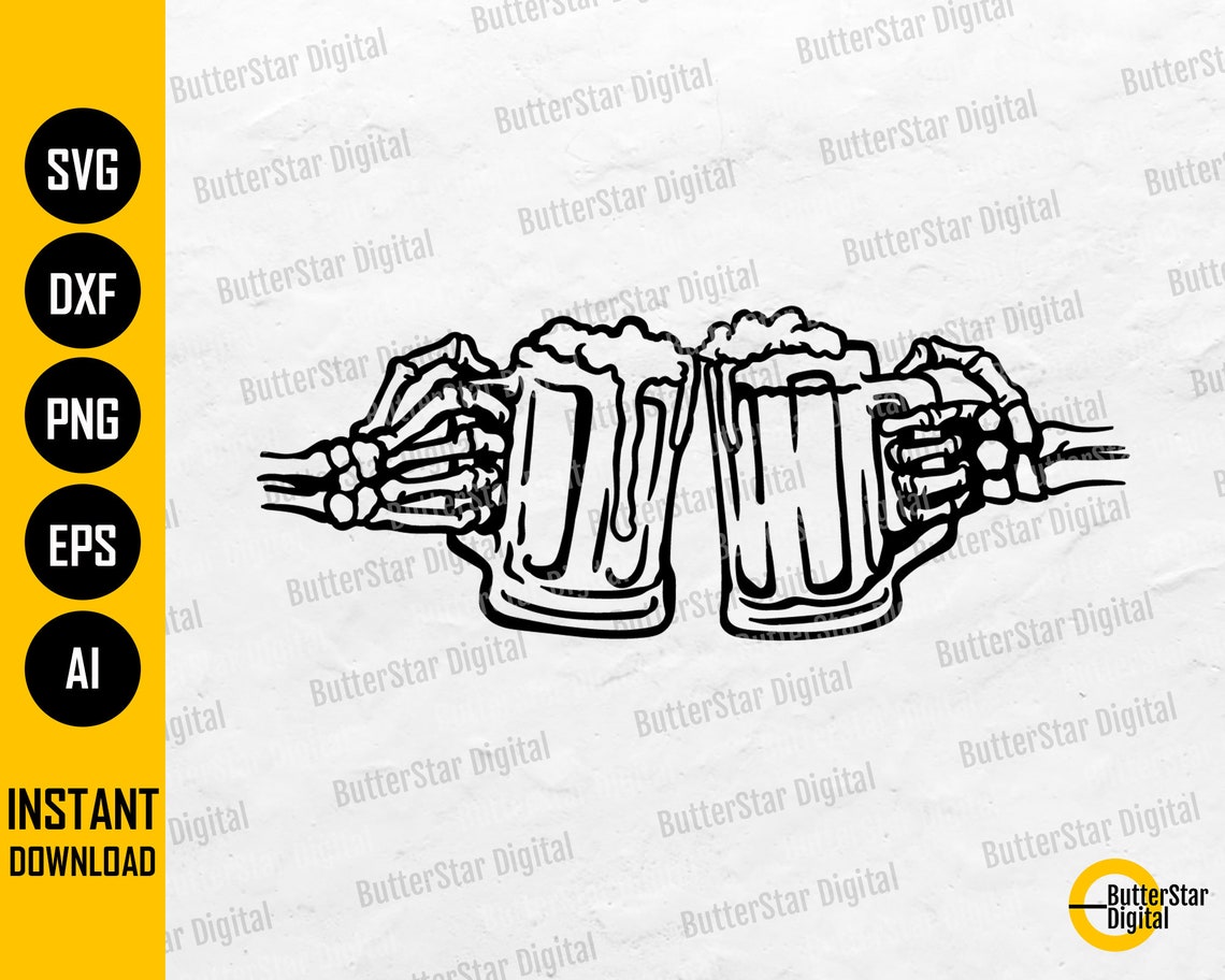 Skeleton Cheers SVG Toast SVG Salud SVG Beer T-shirt - Etsy
