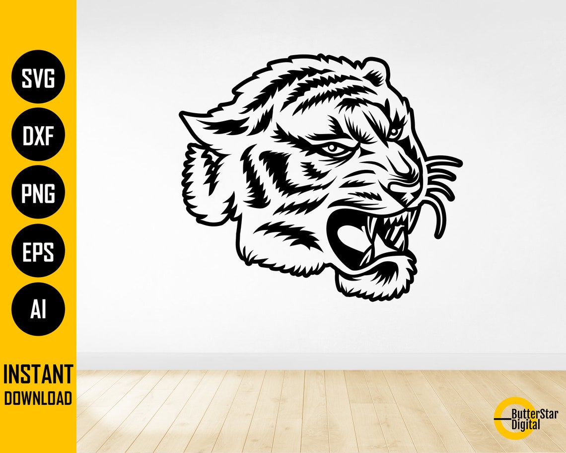 Tiger SVG Wild Animal SVG Jungle T-shirt Decal Stencil - Etsy