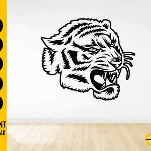 Tiger SVG | Wild Animal SVG | Jungle T-shirt Decal Stencil Graphics ...