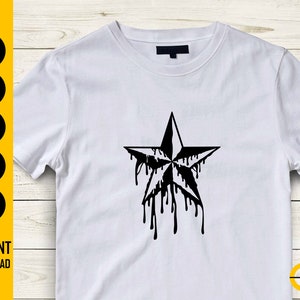 Dripping Nautical Star SVG | Celestial Decal T-shirt Sticker Graphics ...