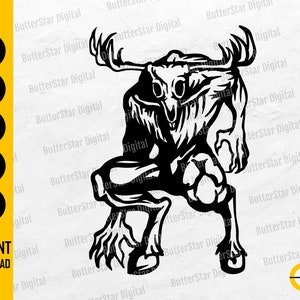 Wendigo SVG | Windigo SVG | Scary Monster T-shirt Decal Sticker Stencil ...