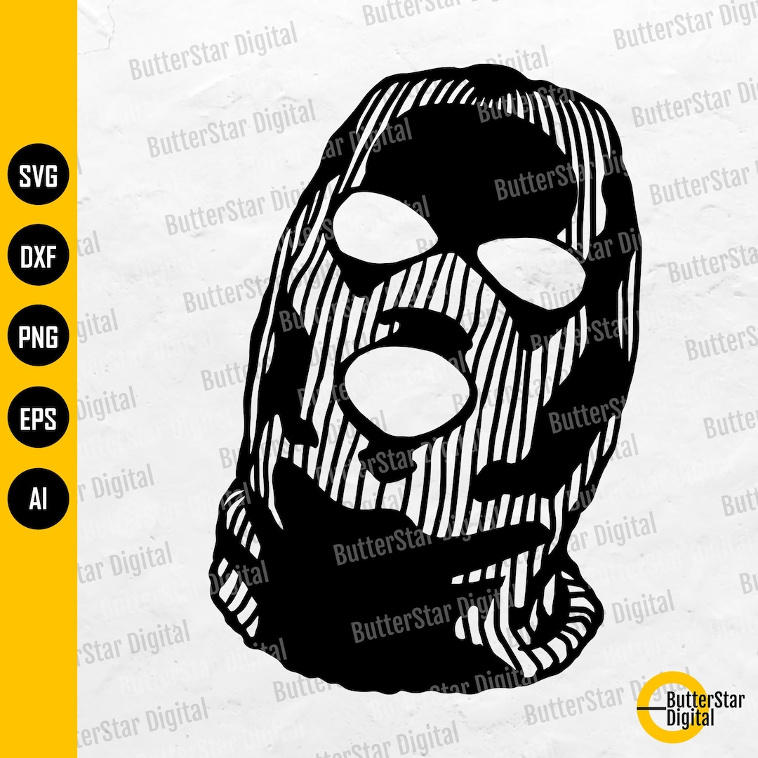 Gangster Ski Mask SVG | Gangsta SVG | Thug Life Svg | Cricut Silhouette ...
