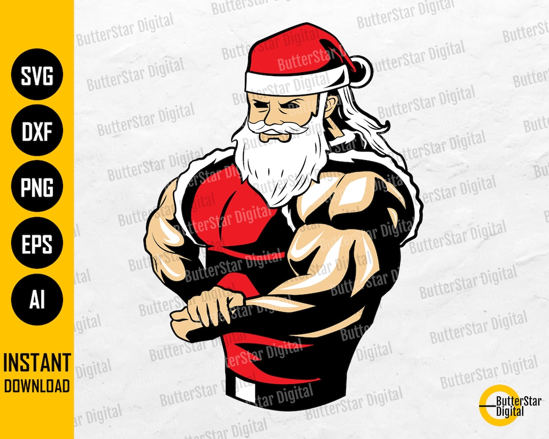 Buff Santa Claus SVG Funny Christmas SVG Holiday Winter Cricut ...