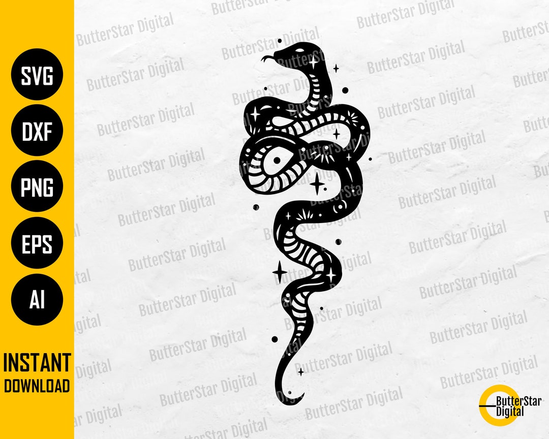 Celestial Snake SVG | Mystical Decal T-shirt Sticker Graphics | Cricut ...
