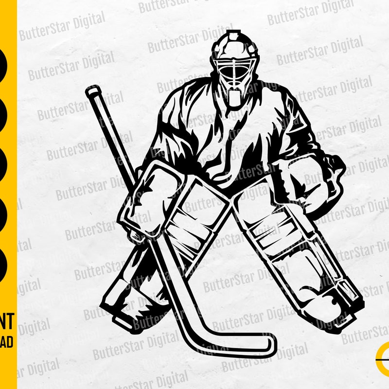 Hockey Goalie Svg - Etsy