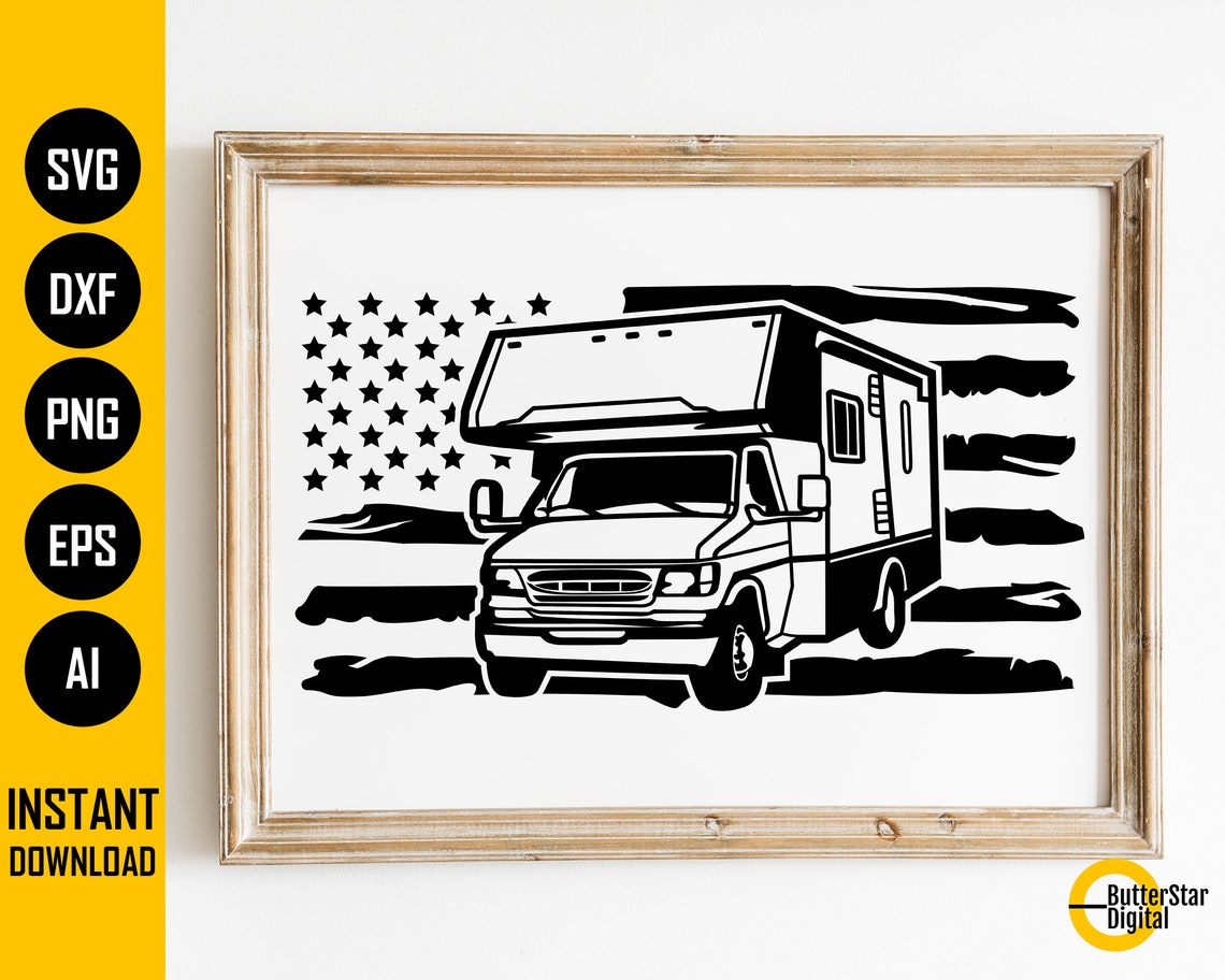 American RV Svg US Recreational Vehicle SVG Camp Decal - Etsy