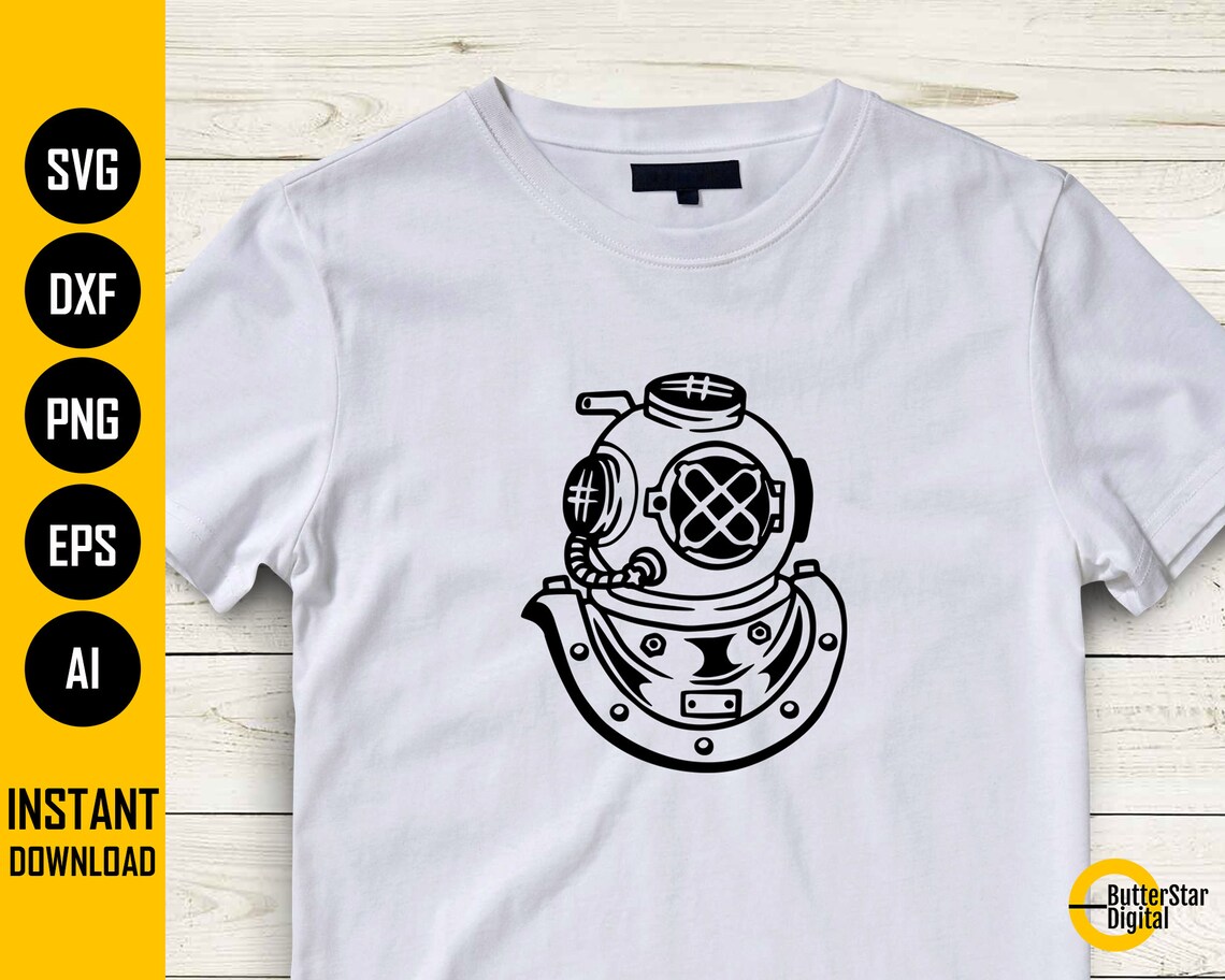Vintage Diving Helmet SVG | Ocean Love SVG | Deep Blue Sea Beach Water ...