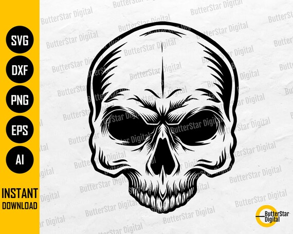 No Jaw Skull SVG Skeleton Head SVG Death SVG Gothic | Etsy