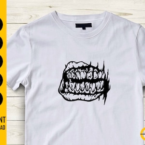 Monster Mouth SVG | Scary Teeth SVG | Halloween Decal Sticker T-shirt ...