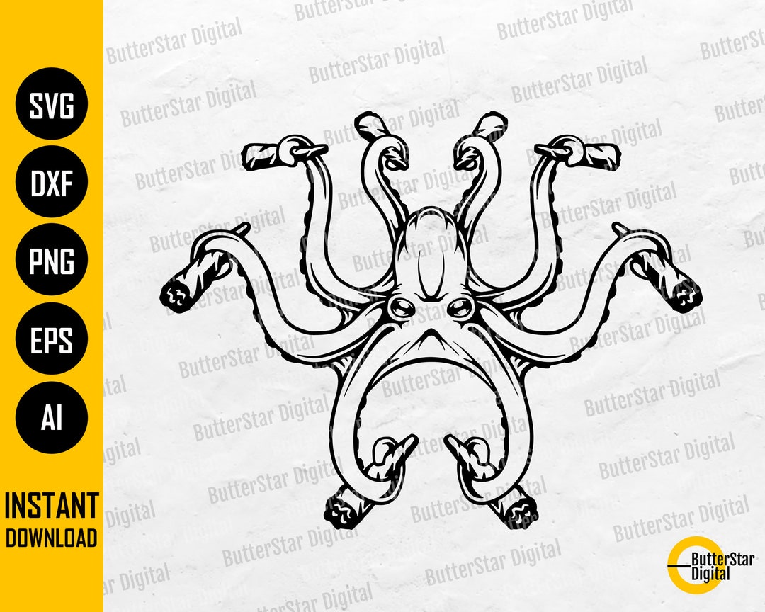 Octopus With Weed Joints SVG Cannabis SVG 420 Kush Hemp Dope Stoned ...