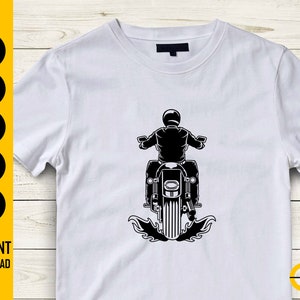 Back View Biker SVG | Motorcycle Riding SVG | Road Trip Ride Hog ...
