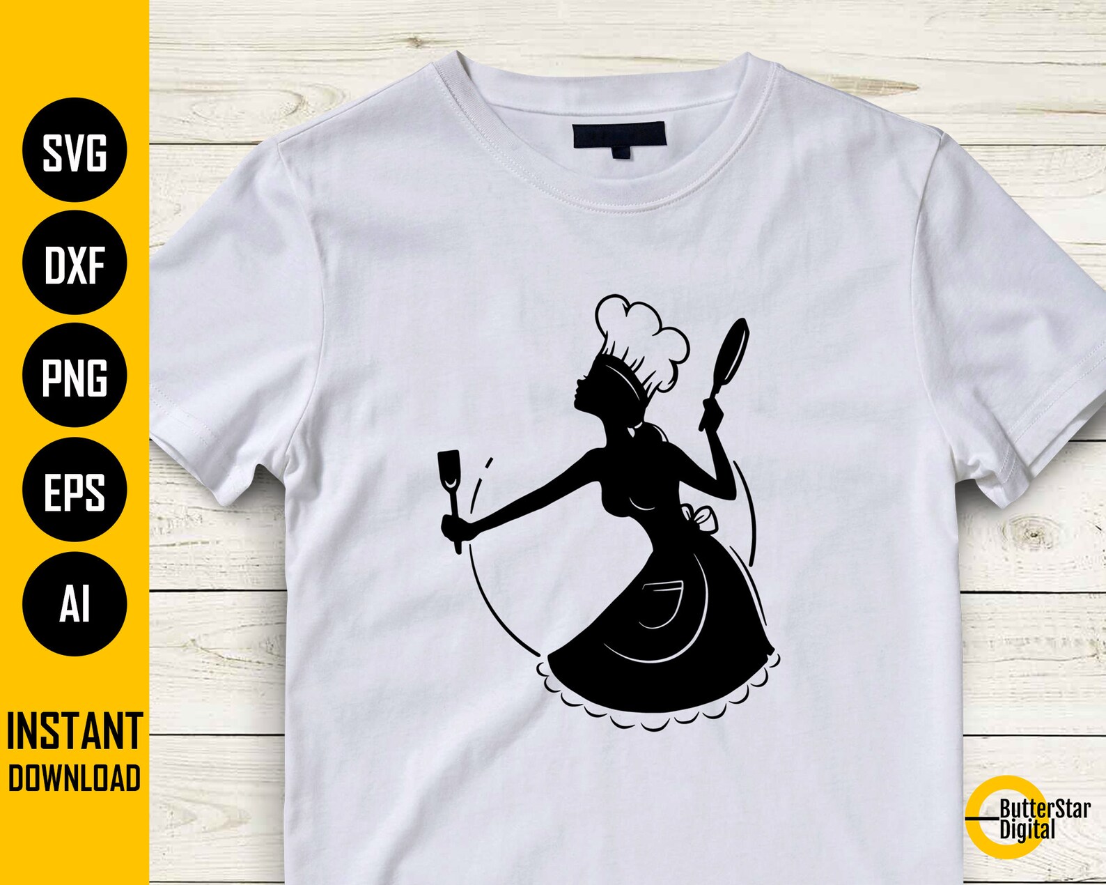 Girl Cook SVG Woman Chef SVG Cooking SVG Kitchen Logo - Etsy