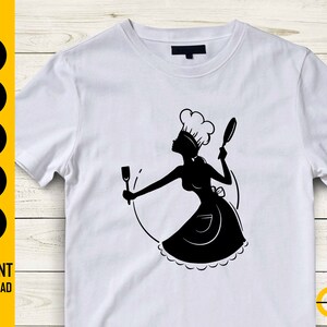 Girl Cook SVG | Woman Chef SVG | Cooking SVG | Kitchen Decals T-shirt ...
