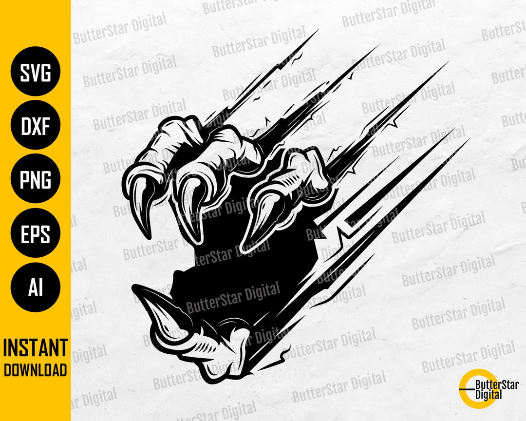 Dinosaur Claw Mark SVG | Dino Scratch SVG | Monster Claws SVG | Cricut ...