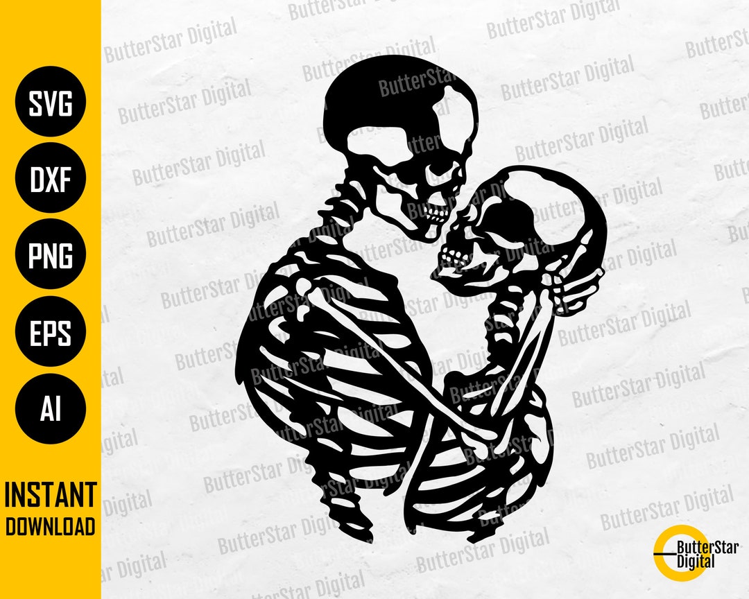Skeleton Love SVG | Dead Lovers SVG | Gothic Decal Shirt Tattoo ...