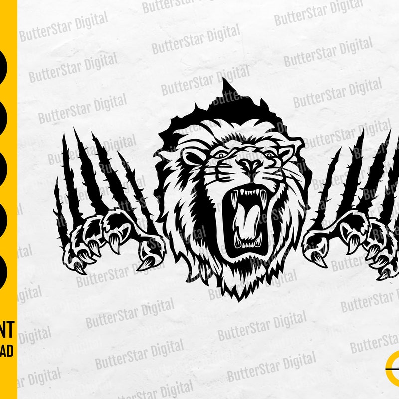 Lion Claw Svg - Etsy