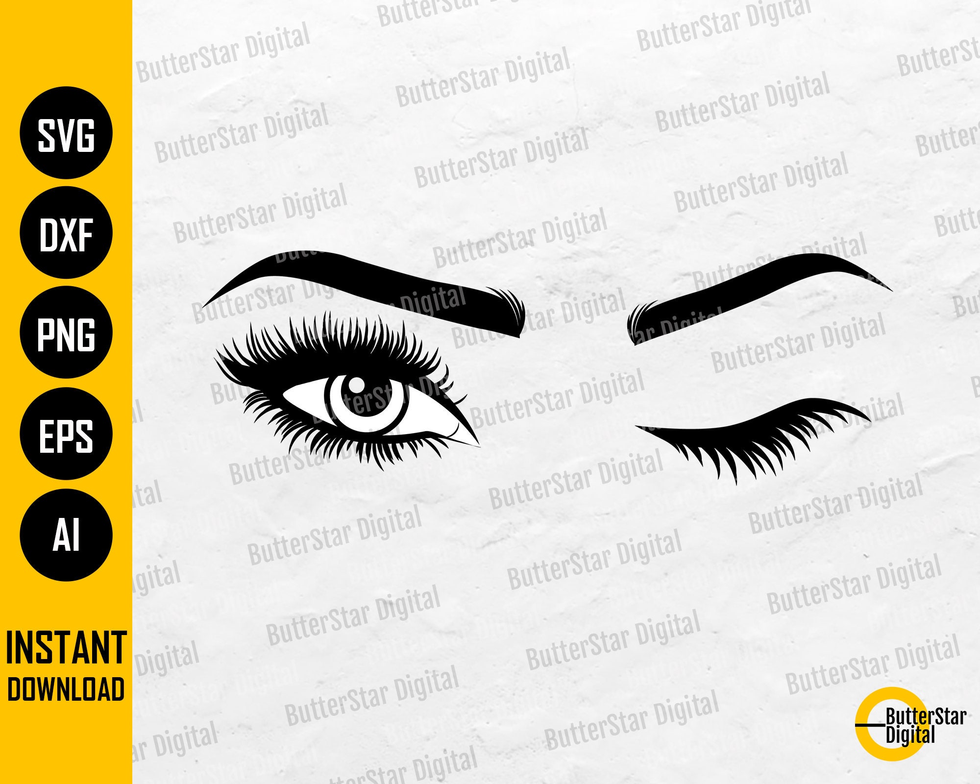 Chica Wink Svg Sexy Lady Svg Woman Eyes Svg Eyelashes Etsy Sexiz Pix