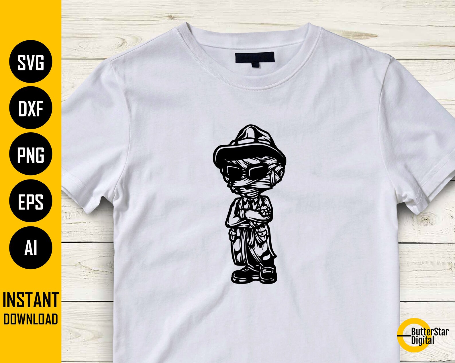 Cute Invisible Man SVG | Science Fiction SVG | Monster T-shirt Decal ...
