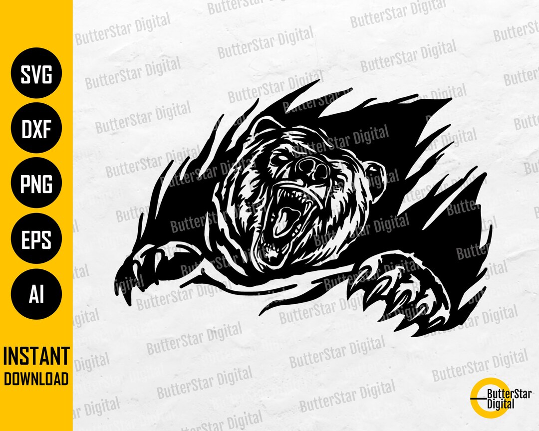 Bear Claws Scratch SVG | Grizzly Bear SVG | Wild Animal T-shirt Wall Art | Cricut Cut Files ...