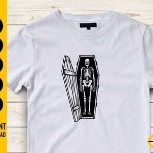 Skeleton in Casket SVG Dead Person SVG Death Grave Funeral Remains ...