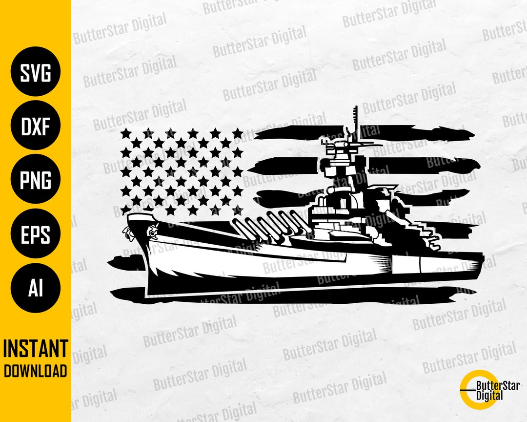 US Battleship SVG | Navy SVG | Warship Decal Graphics T-shirt | Cricut ...