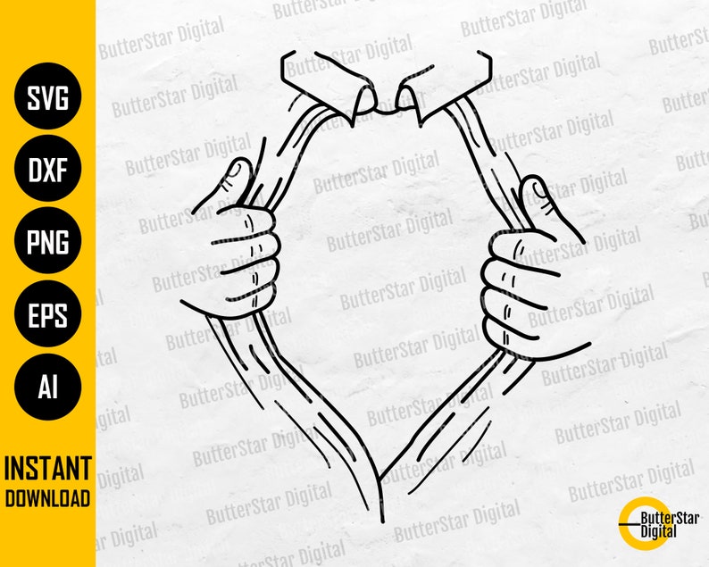 Tear Away SVG Ripped Shirt SVG Open T-shirt SVG - Etsy