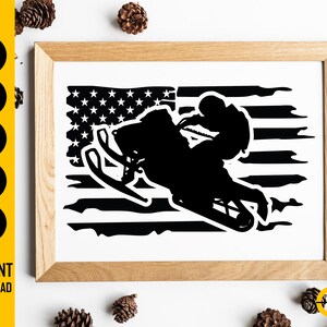 US Snowmobiler SVG USA Snowmobile Rider Shirt Illustration Decal Wall ...