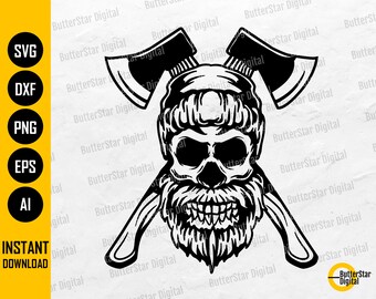 Logging Skull Svg - Etsy