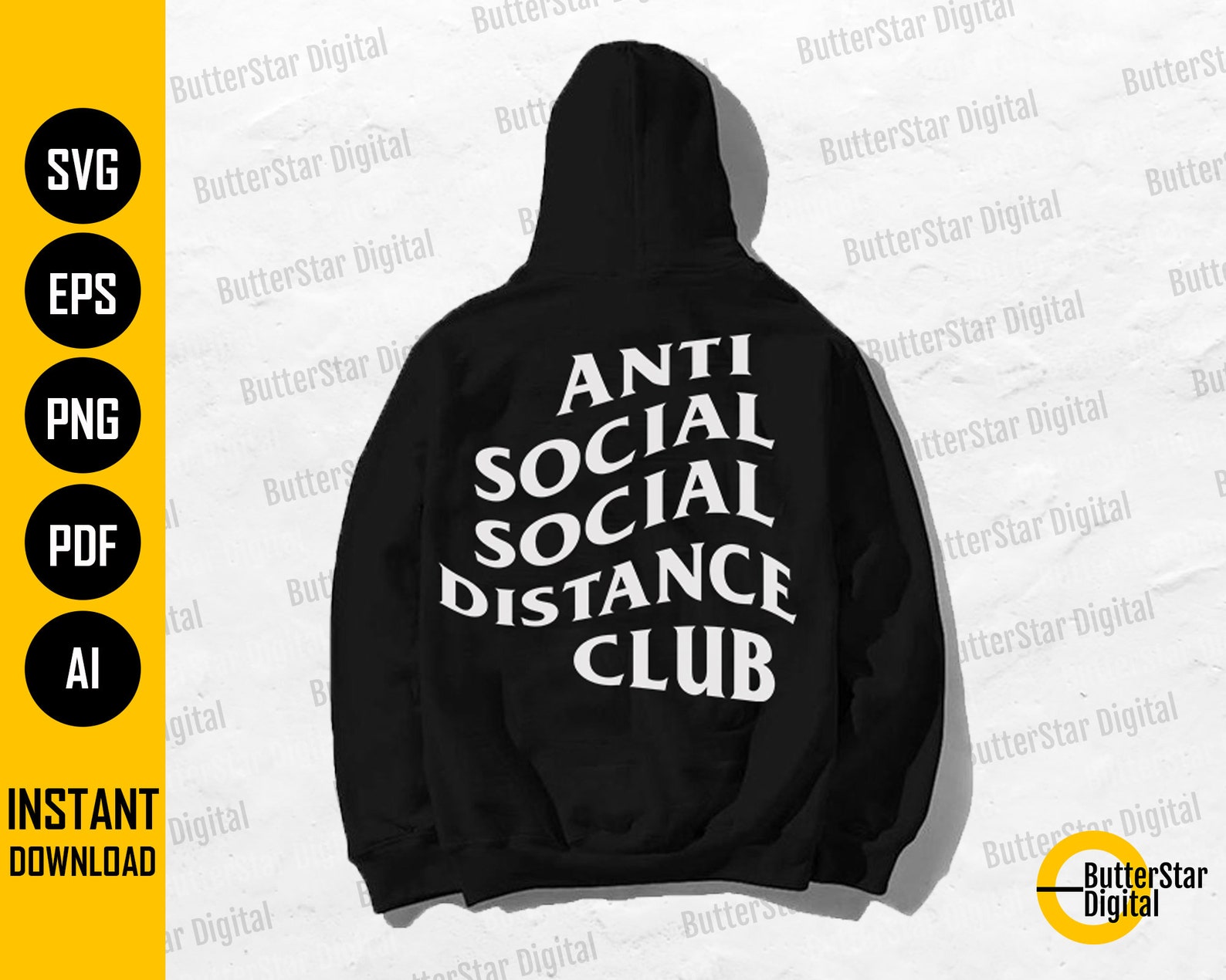 Anti Social Social Distance Club SVG | Social Distancing Street Wear ...