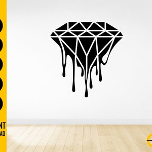 Dripping Diamond SVG | Crystal SVG | Gemstone Decal Shirt Sticker Vinyl ...