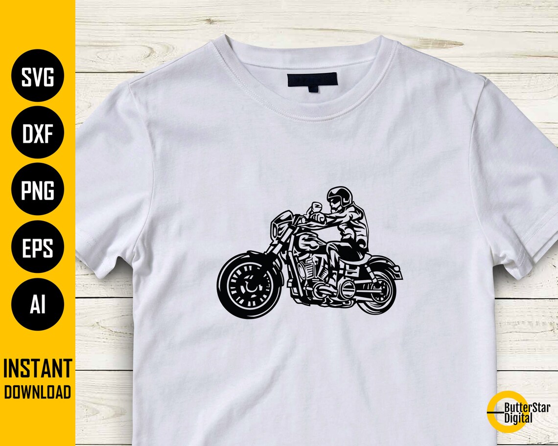 Biker SVG Motorcycle Rider SVG Biking Bike Road Riding - Etsy