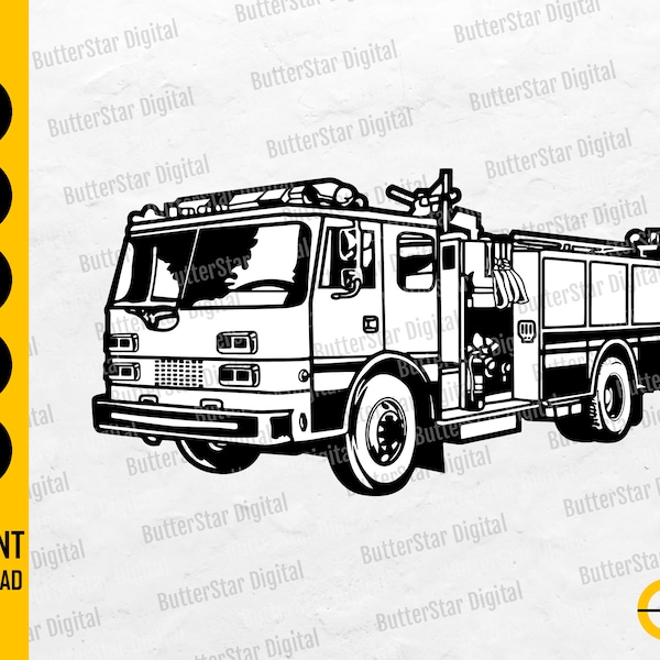 Fire Truck Svg - Etsy