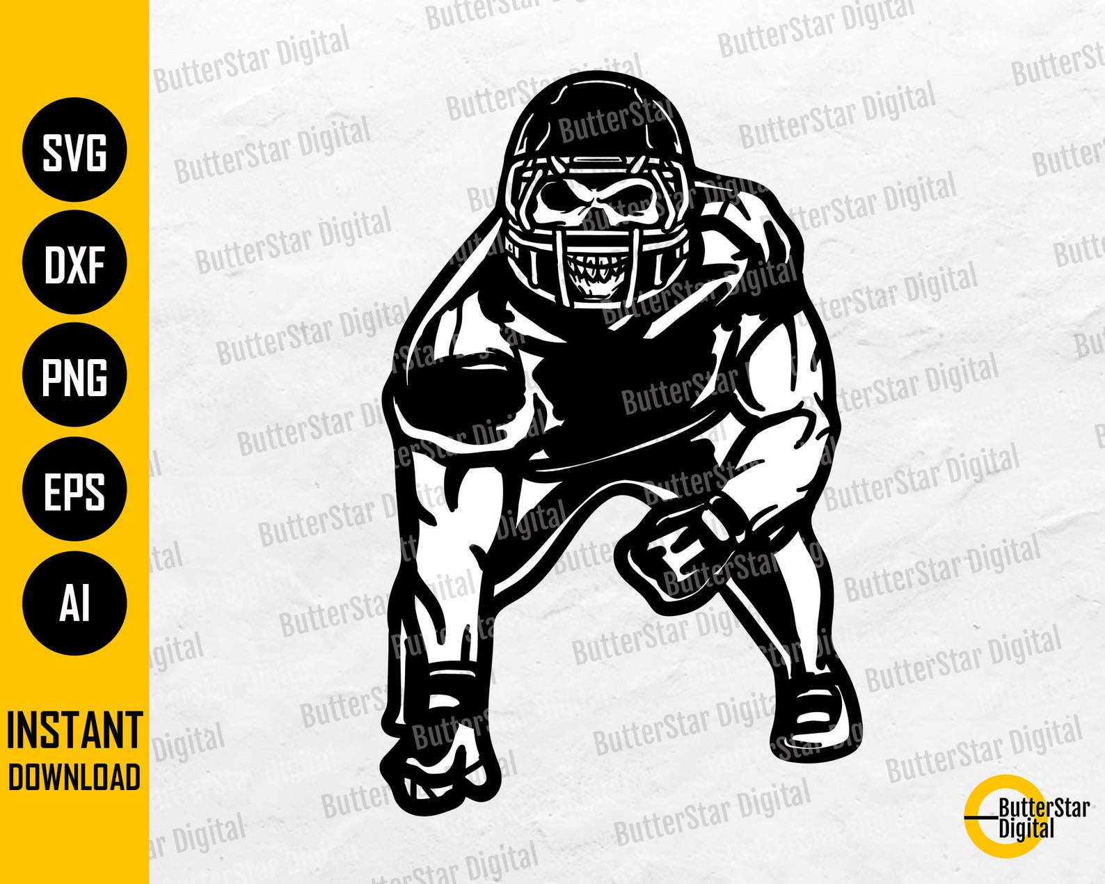 Skeleton Football Player SVG Football SVG Skull Sport | Etsy