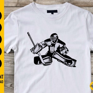 Hockey Goalie Save SVG Goaltender Illustration Drawing Decal Vinyl ...