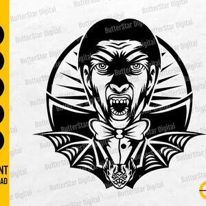 Vampire Face SVG | Horror SVG | Scary Halloween Decal Wall Art T-shirt ...