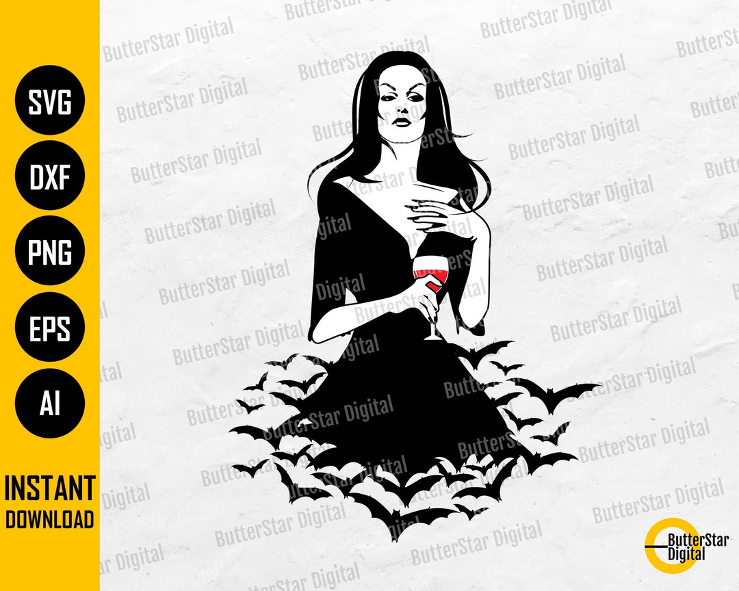 Vampire Girl SVG | Spooky Bats SVG | Halloween Party Decor T-shirt ...