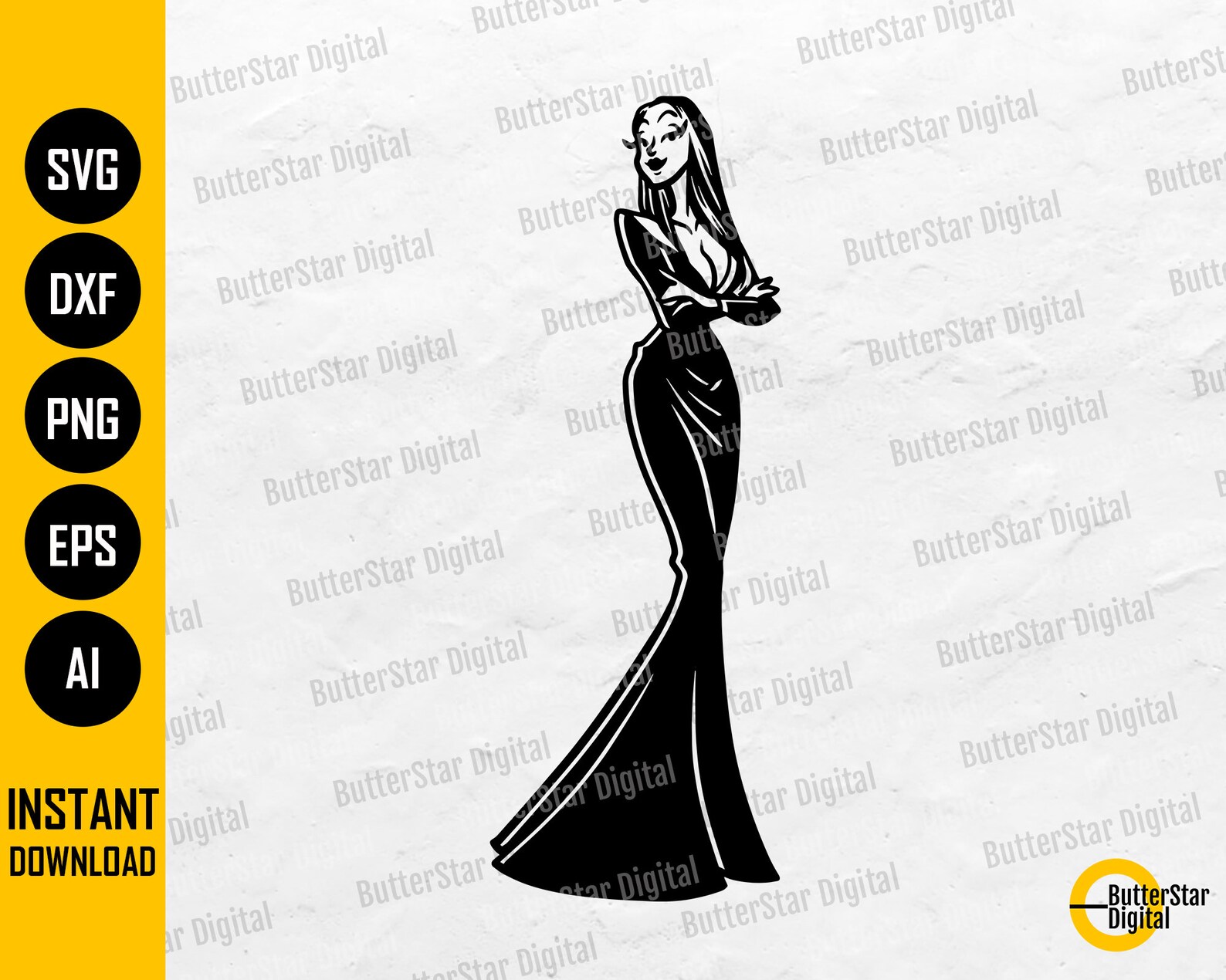 Goth Woman SVG Gothic Girl SVG Cute Halloween Monster - Etsy