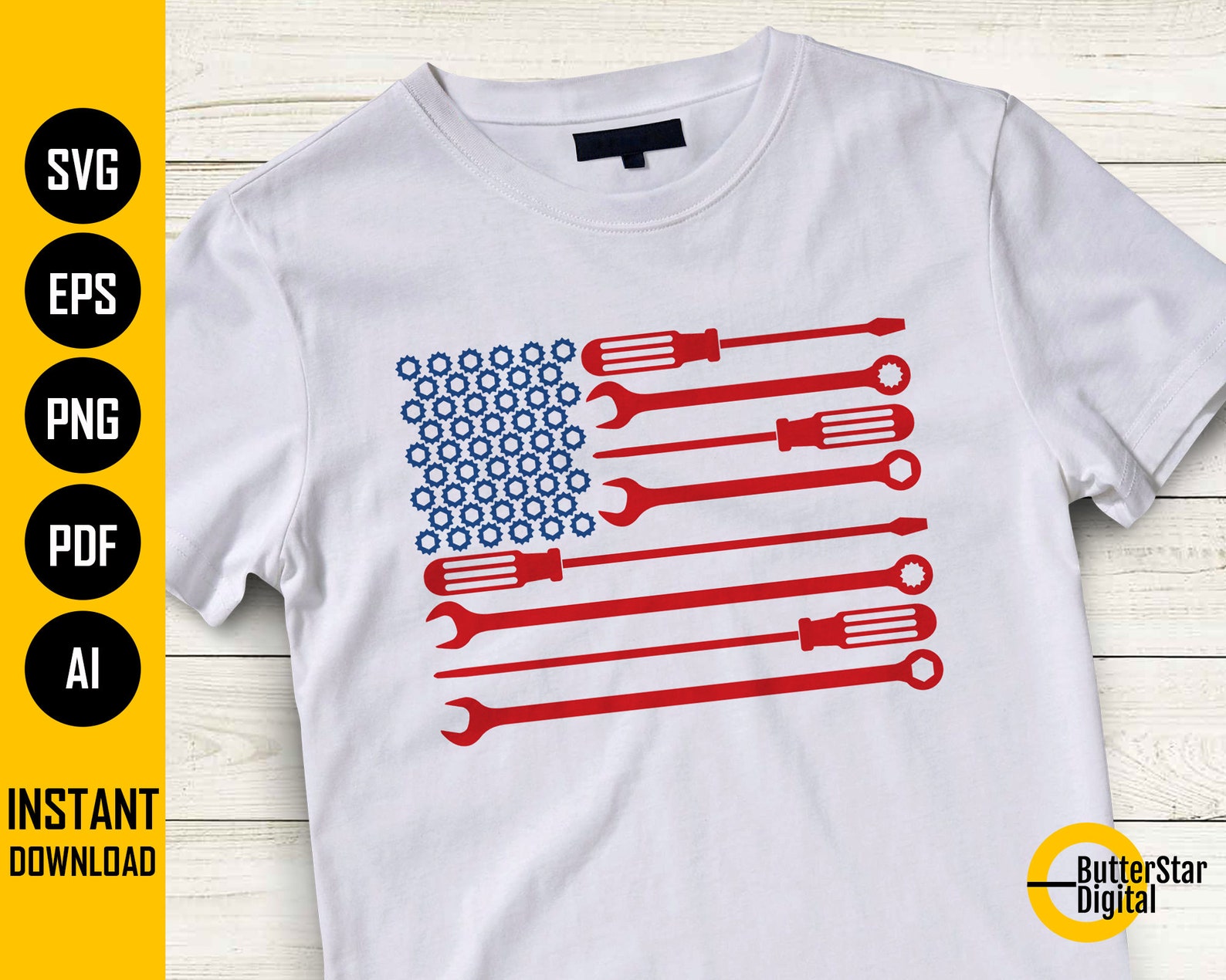 Tools Flag SVG American Mechanic Flag SVG United States Laborer Cricut ...