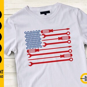 Tools Flag SVG | American Mechanic Flag SVG | United States Laborer ...