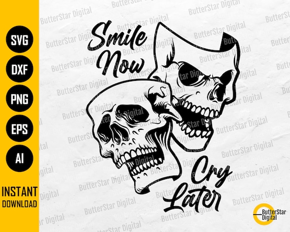 Laugh Now Cry Later Skull Mask
