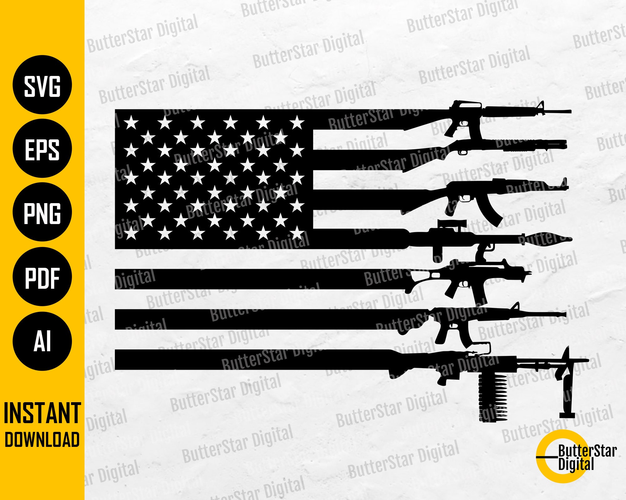 Rifles Flag SVG United States Flag Shirt Mug Bags - Etsy