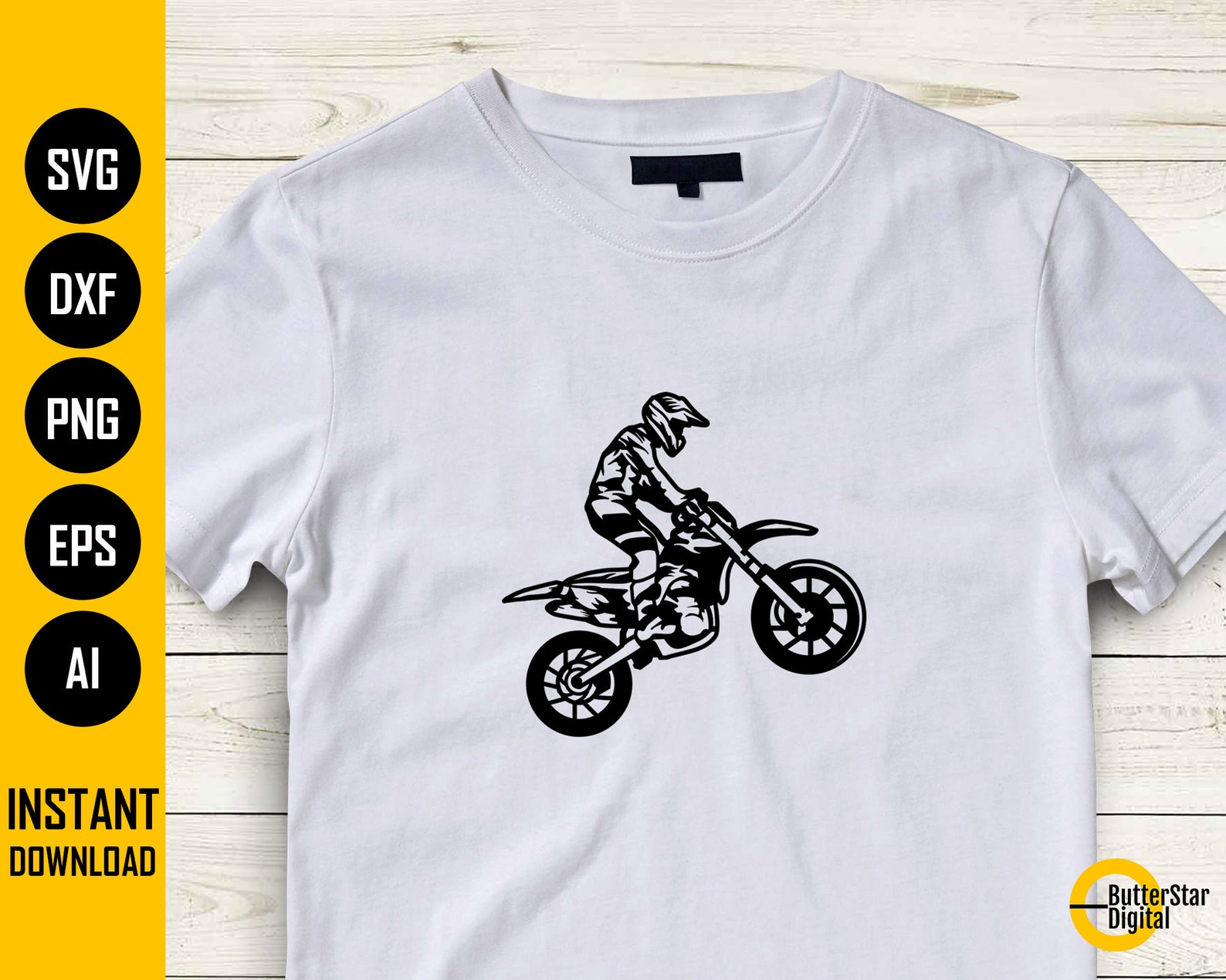 Motorcycle Racer SVG | Dirt Bike PNG | Offroad Racing Circuit Vehicle ...