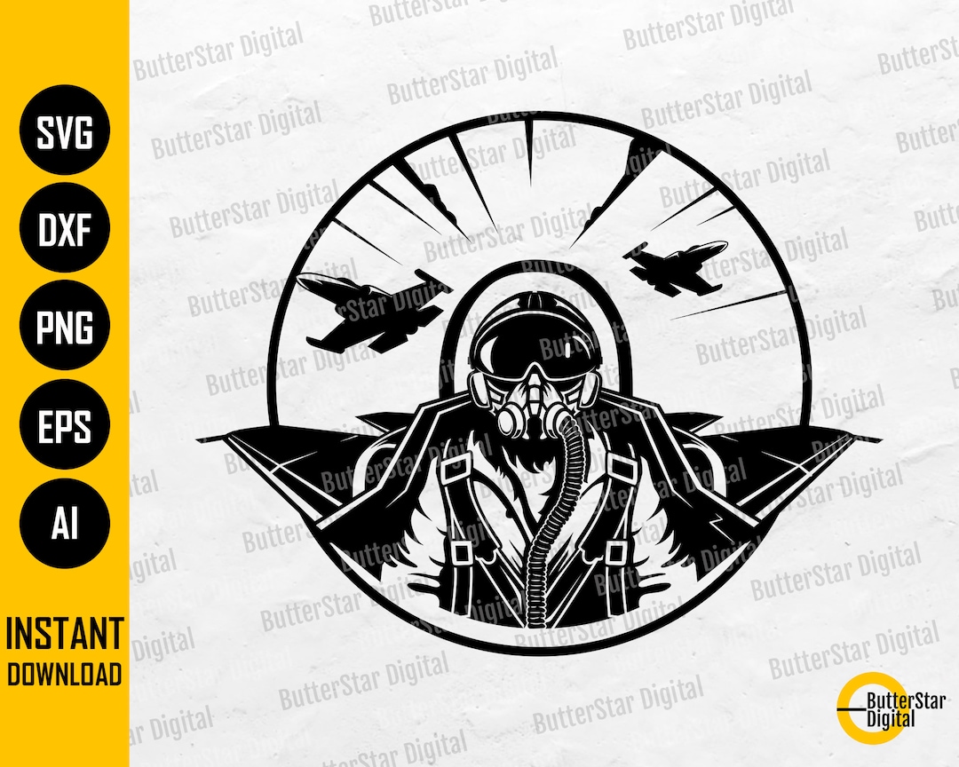 Fighter Pilot SVG | Air Force Shirt Stencil Vinyl Sticker Decal ...