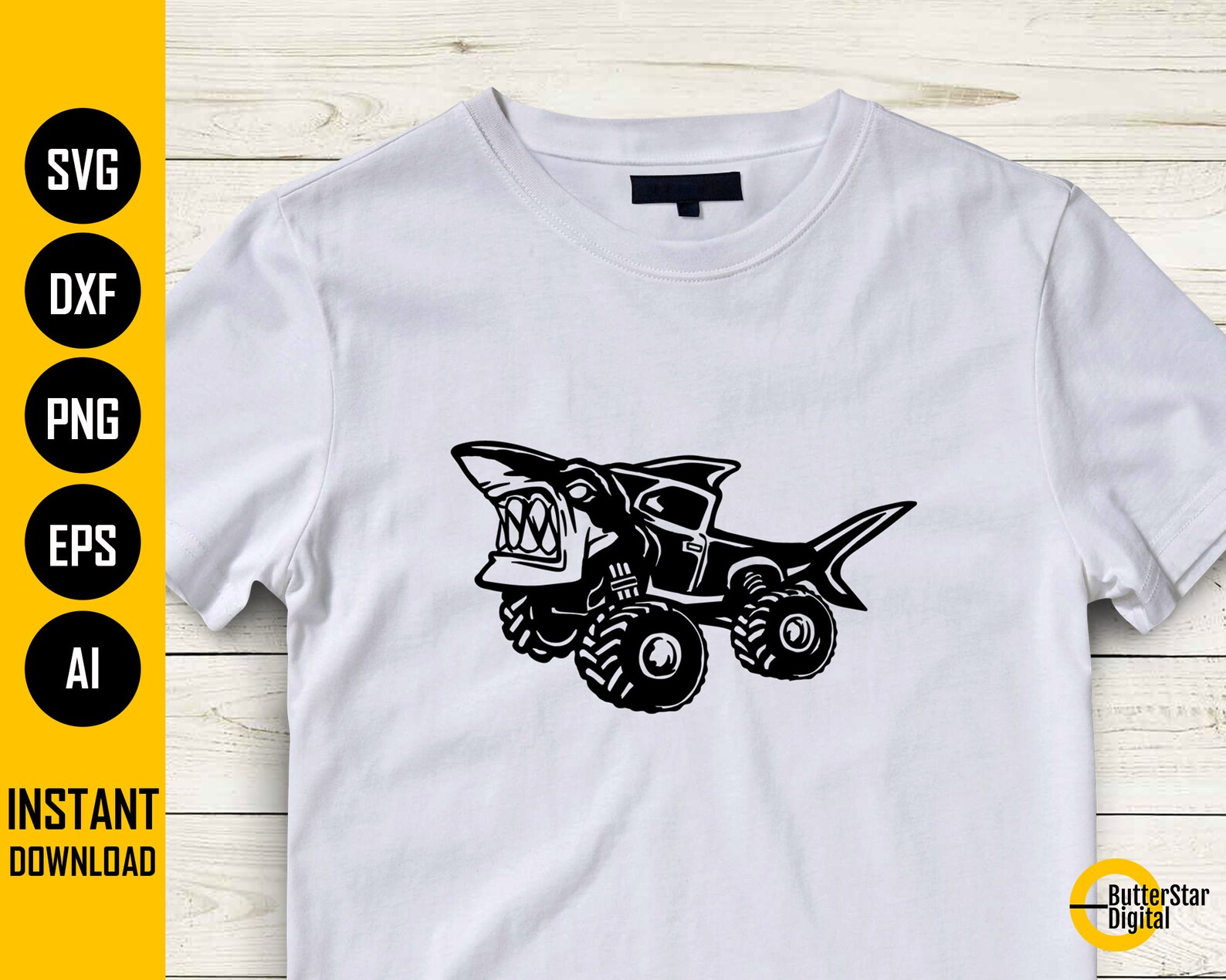 Shark Monster Truck SVG Muscle Car SVG off Roading SVG - Etsy