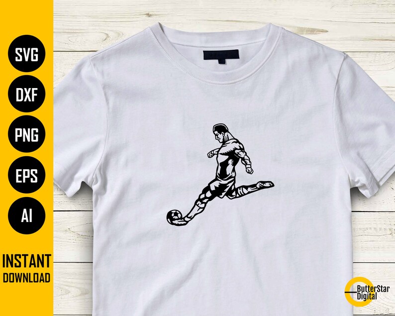 Soccer Player SVG Sports T-shirt Vinyl Stencil Gift Graphics - Etsy